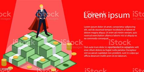 아이소메트릭 3d 벡터 일러스트 레이 션 개념 사업가 돈의 더미에 서 1 센트에 대한 스톡 벡터 아트 및 기타 이미지 1 센트 3차원 형태 개념 Istock