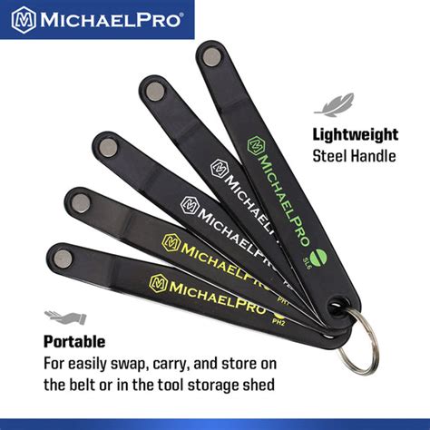 5 Piece Ultra Low Profile Angled Screwdriver Set Phillips Slotted