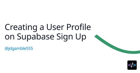 Creating A User Profile On Supabase Sign Up Codebuild 💻