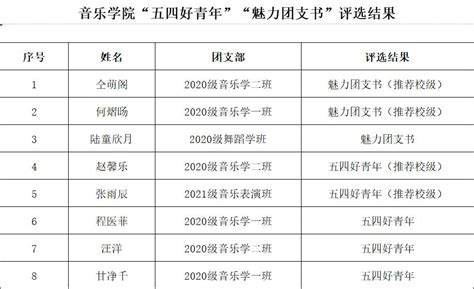 音乐学院开展五四好青年魅力团支书评选活动 团学新闻 学生工作 音乐学院