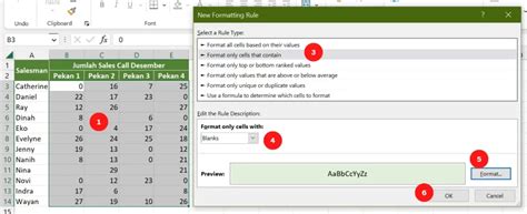 cara cek cell kosong di excel dengan conditional formatting excelandor
