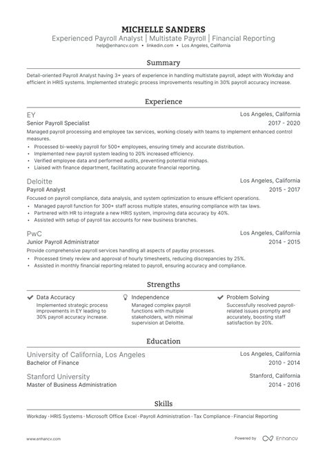 5 Payroll Analyst Resume Examples And Guide For 2024
