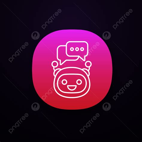 Chatbot With Speech Bubbles App Icon Bot Illustration Talkbot Png