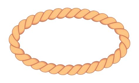 흰색 배경에 격리된 원형 로프 프레임의 벡터 그림 현실적인 빈티지 해양 로프 테두리 고리 세공에 대한 스톡 벡터 아트 및 기타