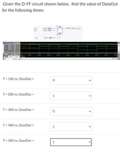 Solved Given The D Ff Circuit Shown Below Find The Value Of