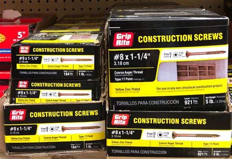 Grip Rite Construction Screes Fastenmaster Deck Ledger Fasteners Sherwood Auctions