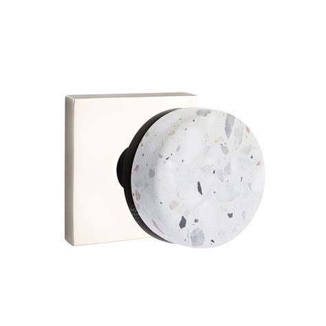 Select Knobs Collection Concealed Passage Square Rosette In Polished