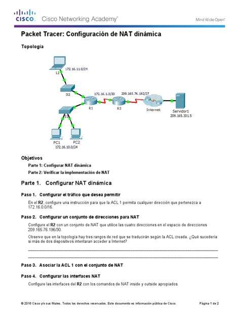 9225 Packet Tracer Configuring Dynamic Nat Instructions Pdf