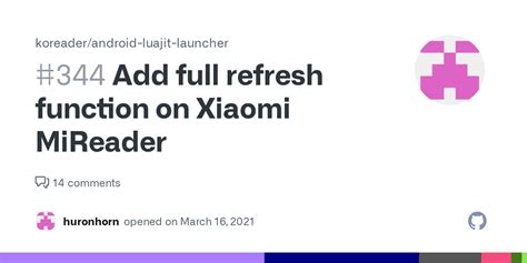 add full refresh function on xiaomi mireader · issue 344 · koreader