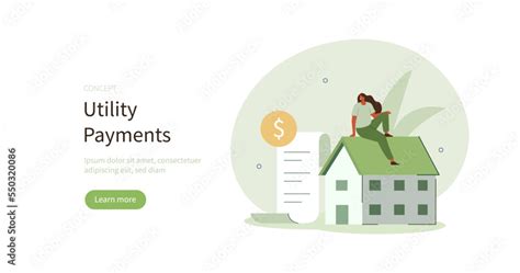 Vetor De Character Calculating And Paying Utility Costs In Low Energy House Energy Efficiency