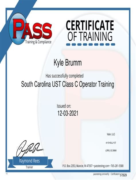 Fillable Online Approved Class A B And C Ust Operator Training