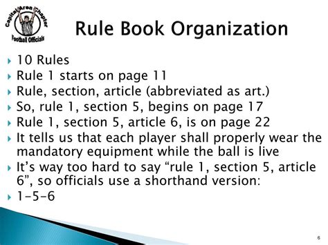 Ppt Introduction To The Rule Book Rule 1 Powerpoint Presentation