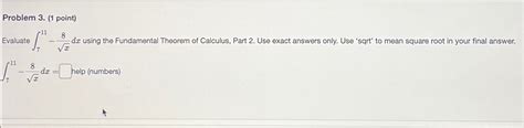 solved problem 3 1 ﻿point evaluate ∫711 8x2dx ﻿using the