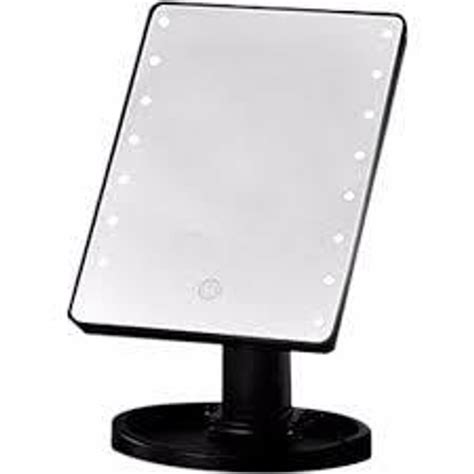 Настільне дзеркало для макіяжу з Led підсвічуванням Black Чорний 22 світлодіода Icl44 фото