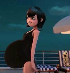 Pregnant Mavis From Hotel Transylvania On A Boat At Night