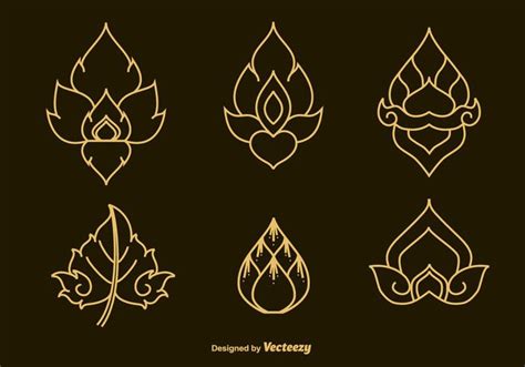 Free Thai Pattern Vector ศิลปะเวกเตอร์ ศิลปะลวดลาย ลวดลายขาวดำ