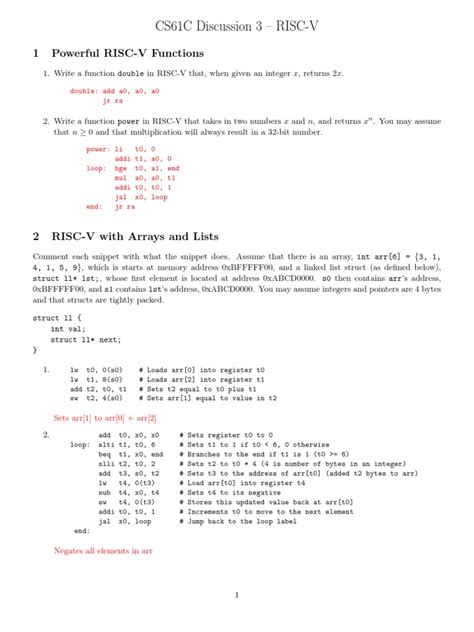 Risc V Exos Pdf Pointer Computer Programming Computer Data