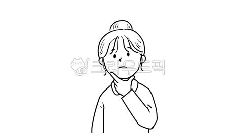 여자 캐릭터 삽화 설명 정면 사진이미지일러스트캘리그라피 슈어작가