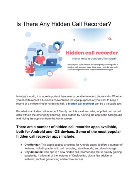 Ppt Is There Any Hidden Call Recorder Powerpoint Presentation Free Download Id 12388824