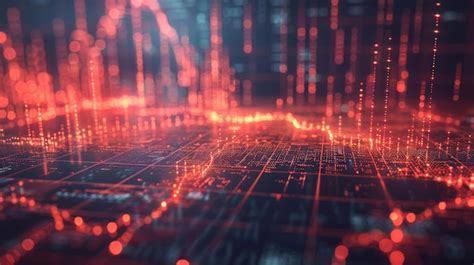 Binary Code Flowing Across A Circuit Board Premium Ai Generated Image