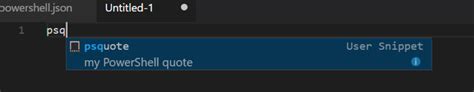 Adding Powershell Snippets To Visual Studio Code • The Lonely Administrator