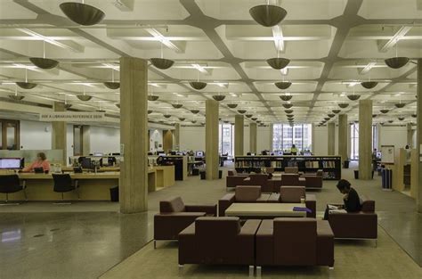 Waffle Slab Ceiling University Of Chicago Regenstein Library Жилая архитектура Интерьер