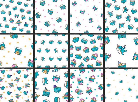 Drum Character With Sticks Seamless Pattern Stock Vector