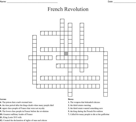 Crossword Puzzles In French Printable Printable Crossword Puzzles