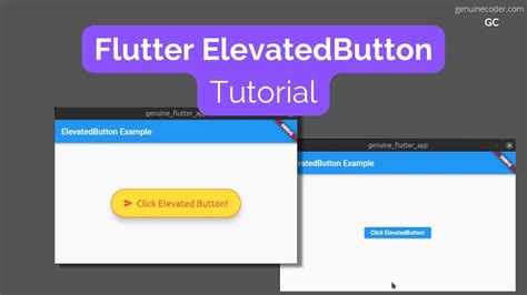 Elevatedbutton In Flutter Tutorial Rgenuinecoder