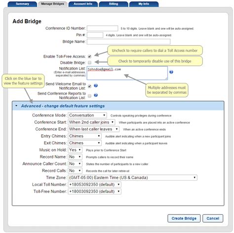 Setting Up A Conference Bridge TurboBridge HD Audio Conferencing