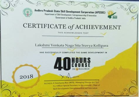 Lakshmi Venkata Naga Sita Sravya Kollipara On Linkedin Completed Game Development Workshop