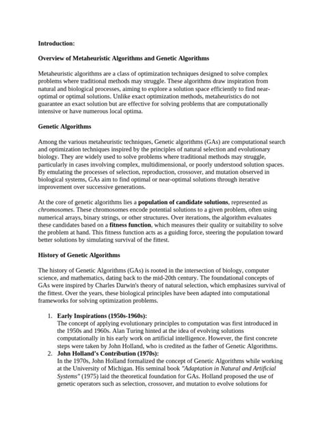 daa report pdf genetic algorithm mathematical optimization
