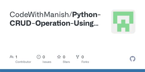 Github Codewithmanishpython Crud Operation Using Flask