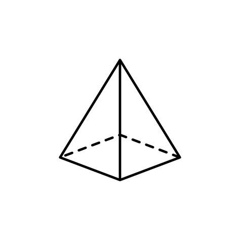 Geometric Shapes Square Pyramid Vector Icon Illustration 23016856