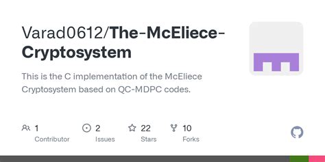 github varad0612 the mceliece cryptosystem this is the c implementation of the mceliece