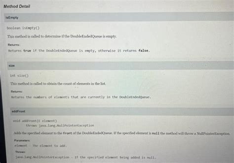 Solved Addfront Void Addironte Element Throws Java