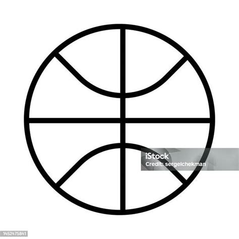 농구 공 선형 아이콘입니다 농구 공 고립 아이콘입니다 농구 기호 개념에 대한 스톡 벡터 아트 및 기타 이미지 개념 검은색 경기 스포츠 Istock