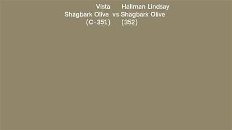 Vista Shagbark Olive C 351 Vs Hallman Lindsay Shagbark Olive 352