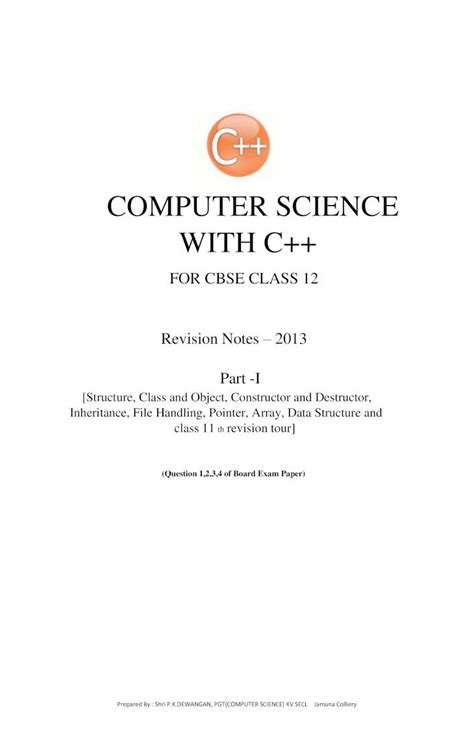 Pdf Computer Science Worksheet Dokumen Tips