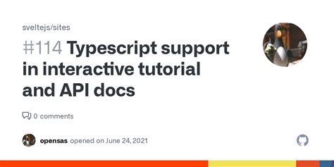 Typescript Support In Interactive Tutorial And Api Docs · Issue 114