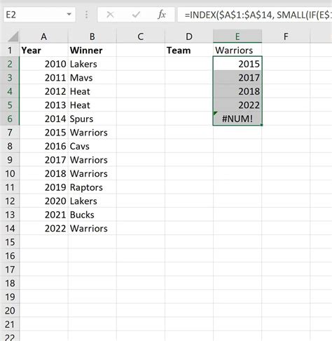 excel：根据单个条件返回多个值 statorials