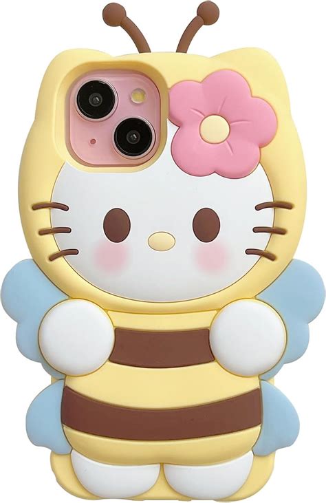 Amazon Com Yakvook Kawaii Phone Cases Apply To Iphone Cute Cartoon Bee Cat Phone Case D
