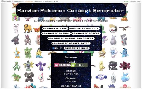 Random Pokemon Concept Generator