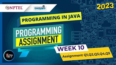 Nptel Programming In Java Week10 Assignment Solution July 2023 Techies Talk