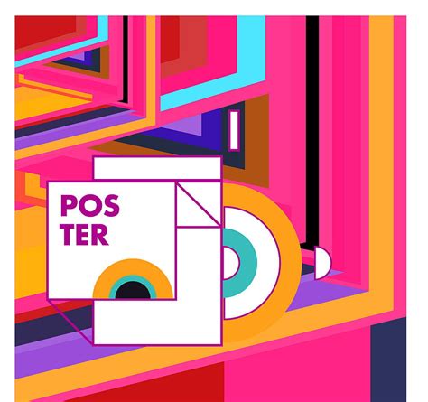 포스터 및 배너 벡터에 대 한 기하학적 다채로운 패턴 Ai Eps Uidownload