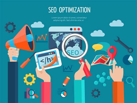 Seo Optimization Concept With Hands 462202 Vector Art At Vecteezy