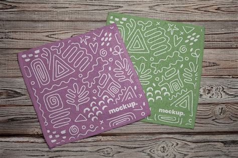 Premium Psd Fabric Square Sample Mockup