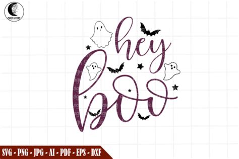 Halloween Hey Boo Svg Graphic By Moon Store · Creative Fabrica