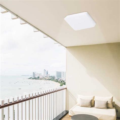 Waterproof White Square 24w Led Surface Mounted Ceiling Light 2640lm Ip54