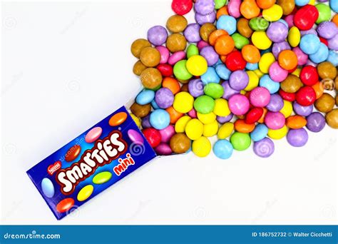 Smarties Coloured Chocolate Confectionery Produced By Nestlé Editorial